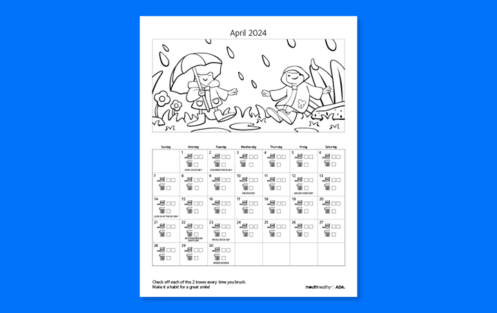 Download a 12-Month Brushing Calendar | MouthHealthy - Oral Health ...