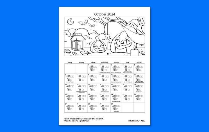 Download a 12-Month Brushing Calendar | MouthHealthy - Oral Health ...